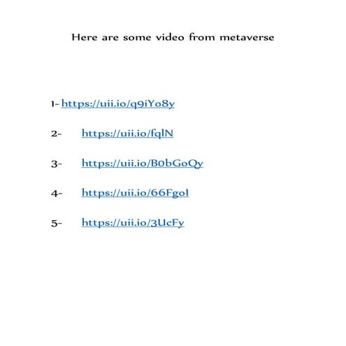 Here are some video from metaverse | DOCX