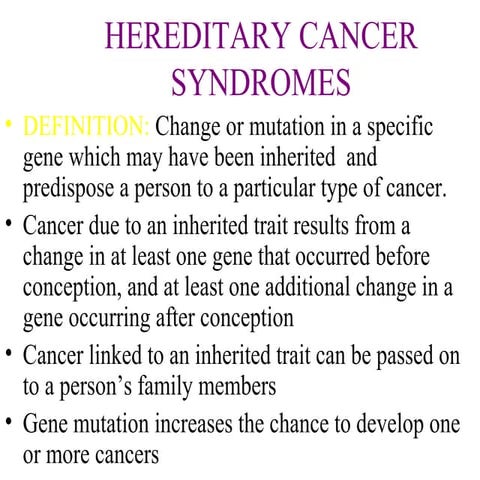 Hereditary cancer | PPT