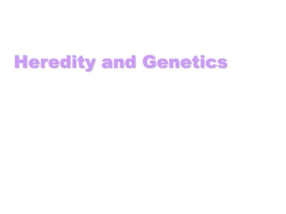 Introduction to heredity | PDF