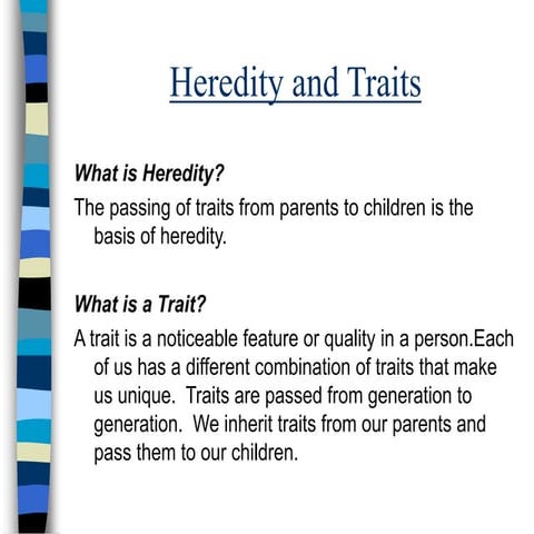 Heredity and traits | PPT