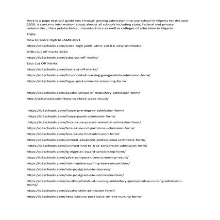 Here is a page that will guide you through getting admission into any ...