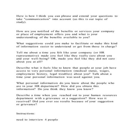 Here is how I think you can phrase and extend your questions to take | PDF