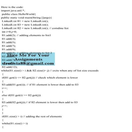 Here is the codeimport java.util.; public class HelloWorld{p.pdf
