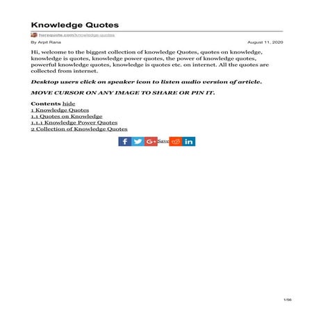 Herequote.com knowledge quotes | PDF