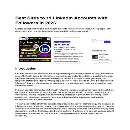 Here’s What You Must Know Buy LinkedIn Accounts in 2026, (And How to Do ...