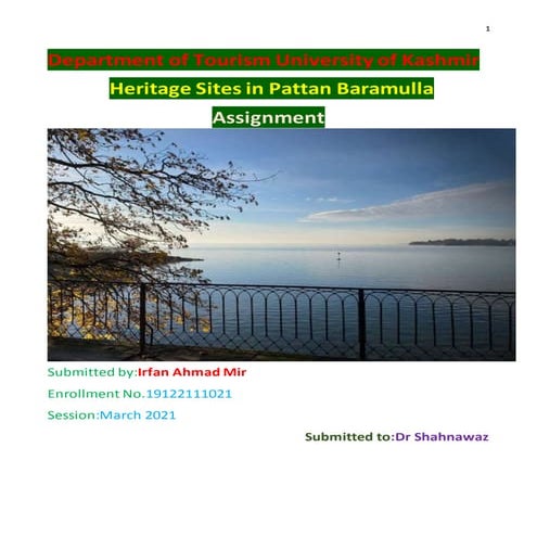 Heritage Sites in Pattan Baramulla | DOCX