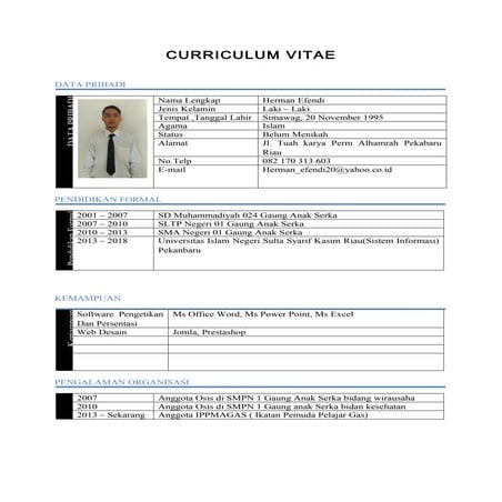 CV Herman efendi | DOC