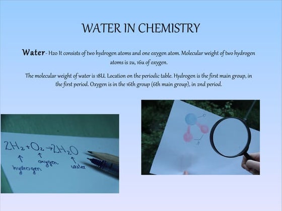 Chemical composition of water - Group 1 | PPT