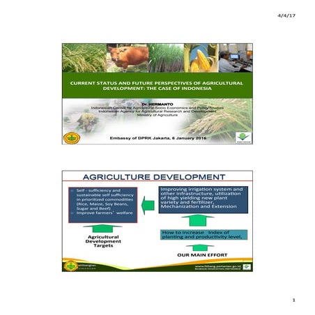 Current Status and Future Perpectives of Agricultural Development: The ...