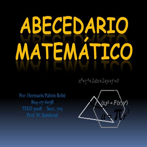 Abecedario en las matemáticas | PPTX