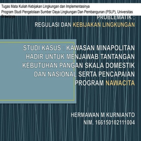 REGULASI DAN KEBIJAKAN LINGKUNGAN | PPTX