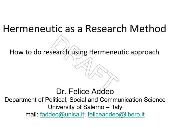 Hermeneutical Analysis | PPT