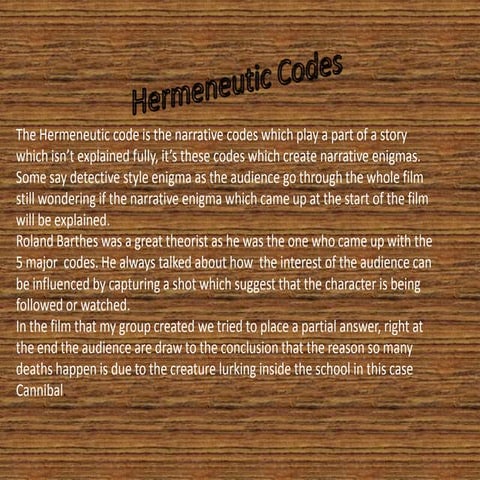 Hermeneutic codes | PPT