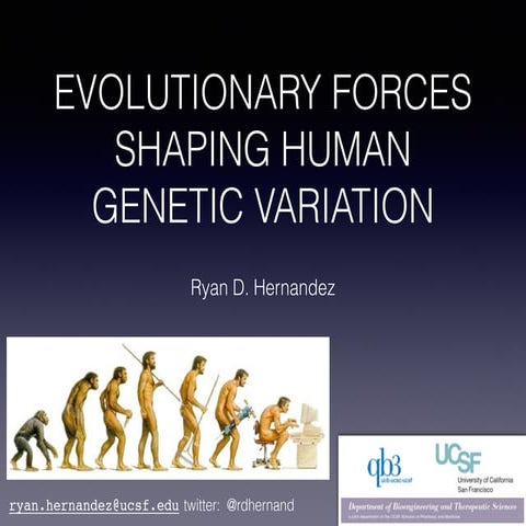 Evolutionary Forces Shaping Human Genetic Variation #1000GB | PPT