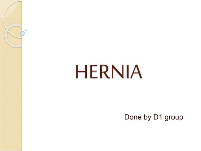 Hernia for nursing | PDF | Digestive Disorders | Diseases and Conditions