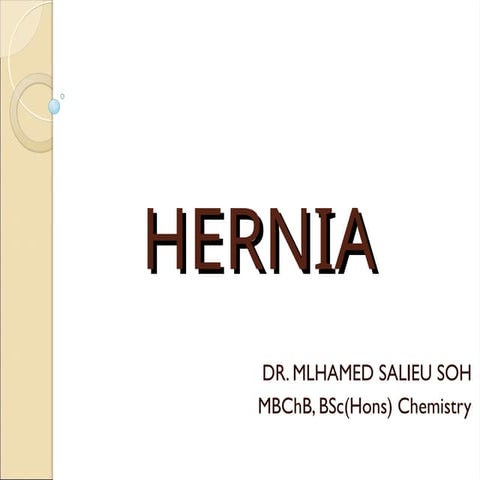 Hernia history and examination | PPTX