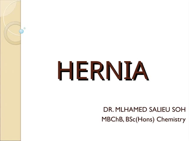 Hernia for nursing | PDF | Digestive Disorders | Diseases and Conditions