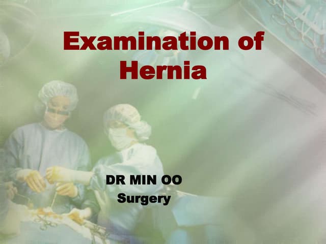 Inguinal hernia examination | PPT