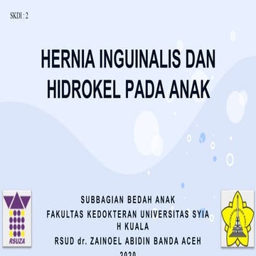 Hernia Inguinalis dan Hidrokel pada Anak | PPTX