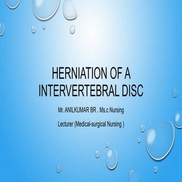 Intervertebral disc prolapse(ivdp) | PPTX