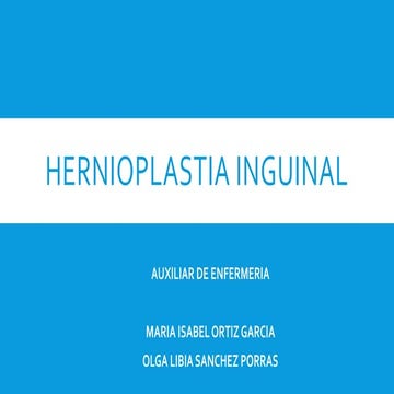 HERNIOPLASTIA INGUINAL proceso atencion enfermria | PDF