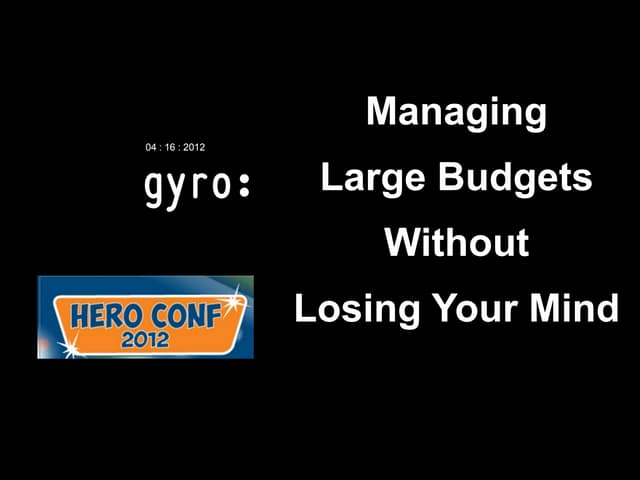 Managing Large Ppc Budgets Heroconf Ppt