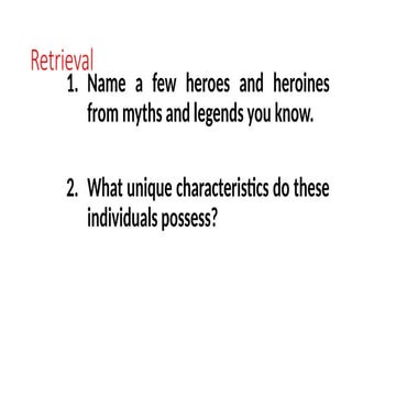 What makes a hero classroom presentation | PPTX