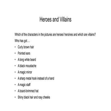 Heroes and villains | PPTX