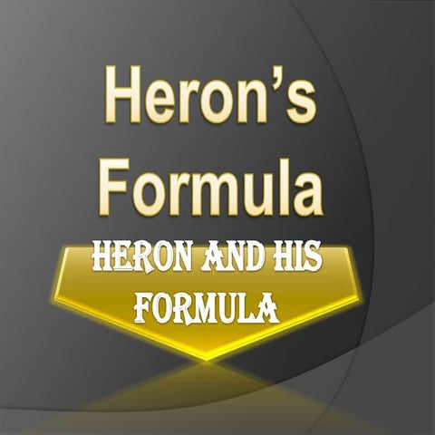 Heron’s formula | PPTX