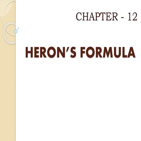 Heron’s formula | PPTX