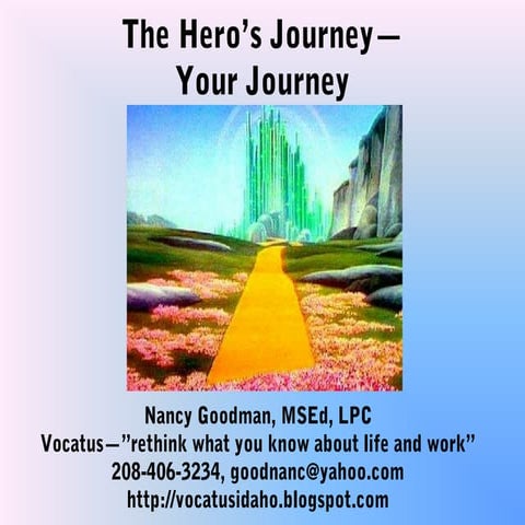 The Hero's Journey, Your Journey | PPT