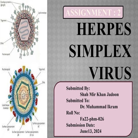 herpessimplexvirus-150808075848-lva1-app6891.pptx | Infectious Diseases | Diseases and Conditions