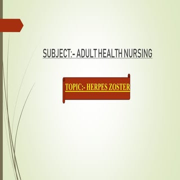 Herpes Zoster Shingles Pptx