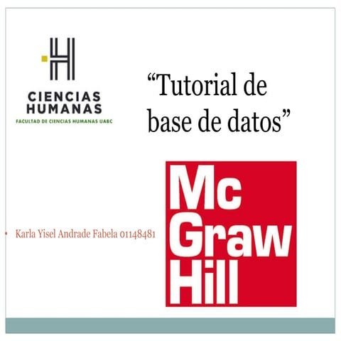Tutorial de base de datos "Mc Graw Hill" | PPTX