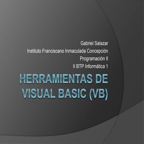 Herramientas de visual basic(vb) | PPTX