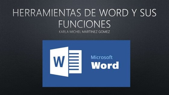 Heramientas de word y sus funciones | PPT