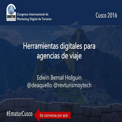 Herramientas digitales para agencias de viaje | PPTX