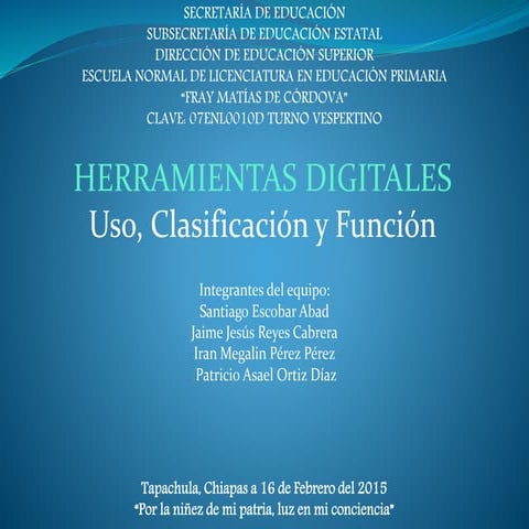 Herramientas digitales presentación equipo | PPTX | Technology & Computing
