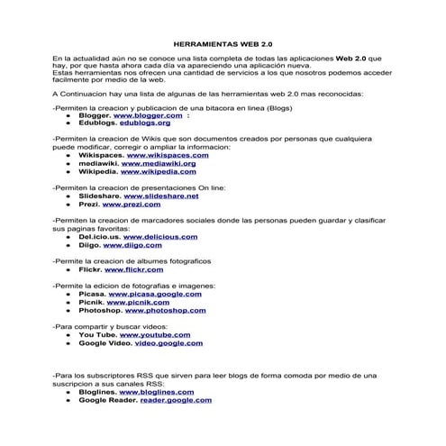 Herramientas web2.0 | DOC