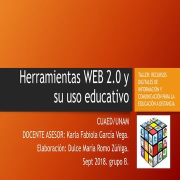Herramientas Web 2.0 y su uso en la educación | PPTX