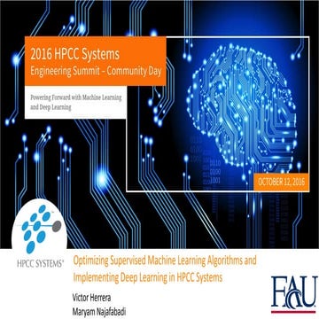 Optimizing Supervised And Implementing Unsupervised Machine Learning Algorithms In Hpcc Systems 