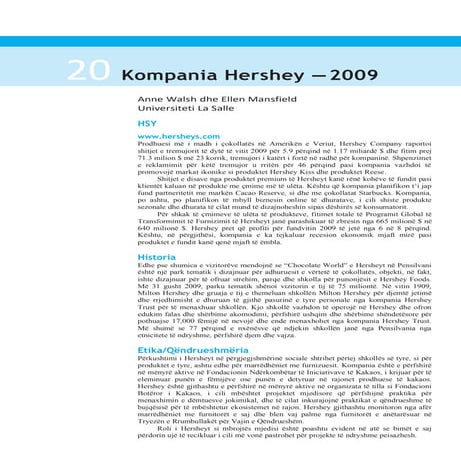 Studim Rasti - Hershey Company | PDF