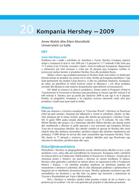Hershey Case Study - Strategic Management | PDF | Commodities | Economy