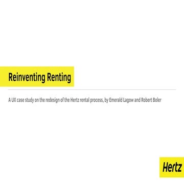 Hertz in-app rental process design | PDF