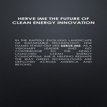 Herve Ime the Future of Clean Energy Innovation | PPTX