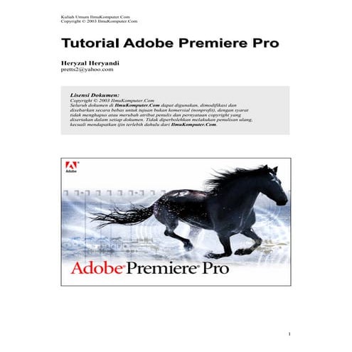 Tutorial Adobe Premier Heryzal premiere | PDF
