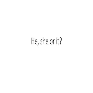 He, she or it | PPTX