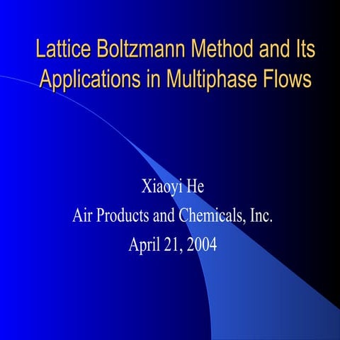 Lattice Boltzmann methhod slides | PPT