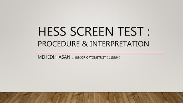 Hess Screen Test Explained: Methodology, Applications & Clinical ...