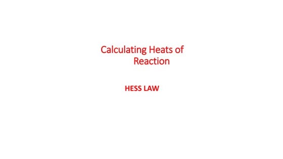 Hess's Law With Importance and Application | PPTX